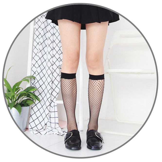 Calcetines altos rejilla ancha - Lady Woman